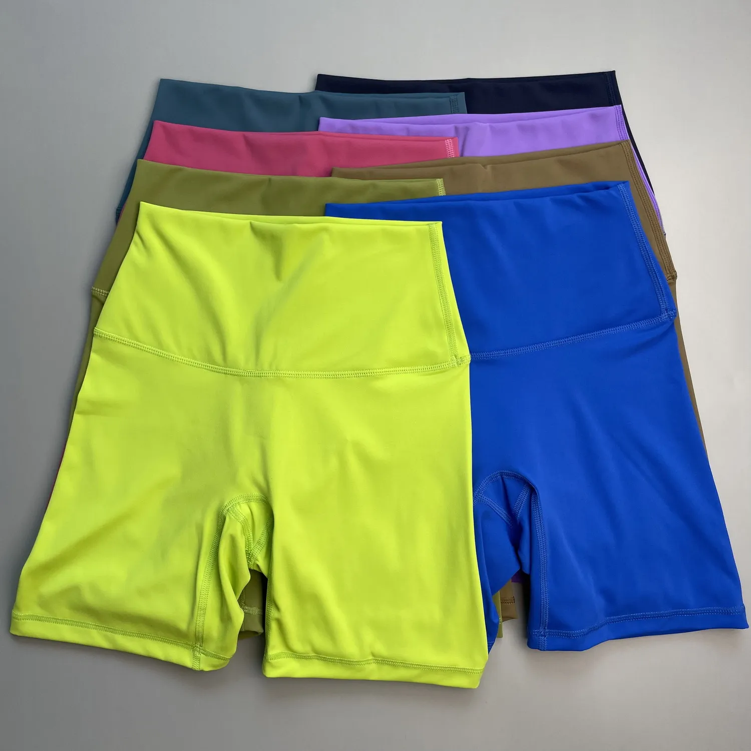 Solid-Color-Women-Fitness-Sports-Short-High-Waist-Yoga-Short-Leg ...