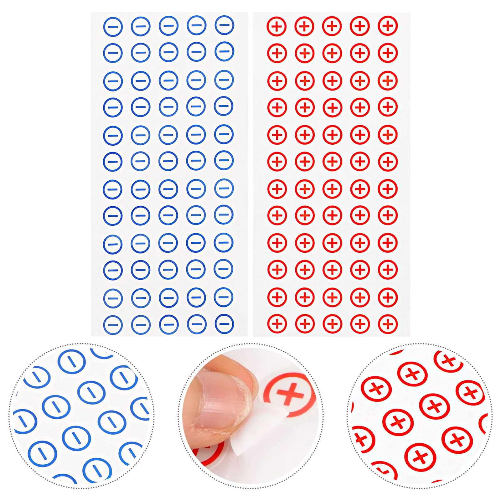 Electrode-Label-Stickers-Polarity-Stickers-Red-Blue-Warning-Safety ...