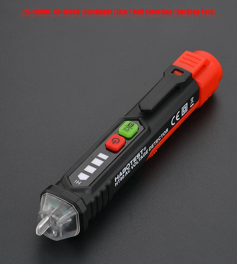 Testeur de stylo couleur HT100P Testeur de tension sans Contact 48 ...