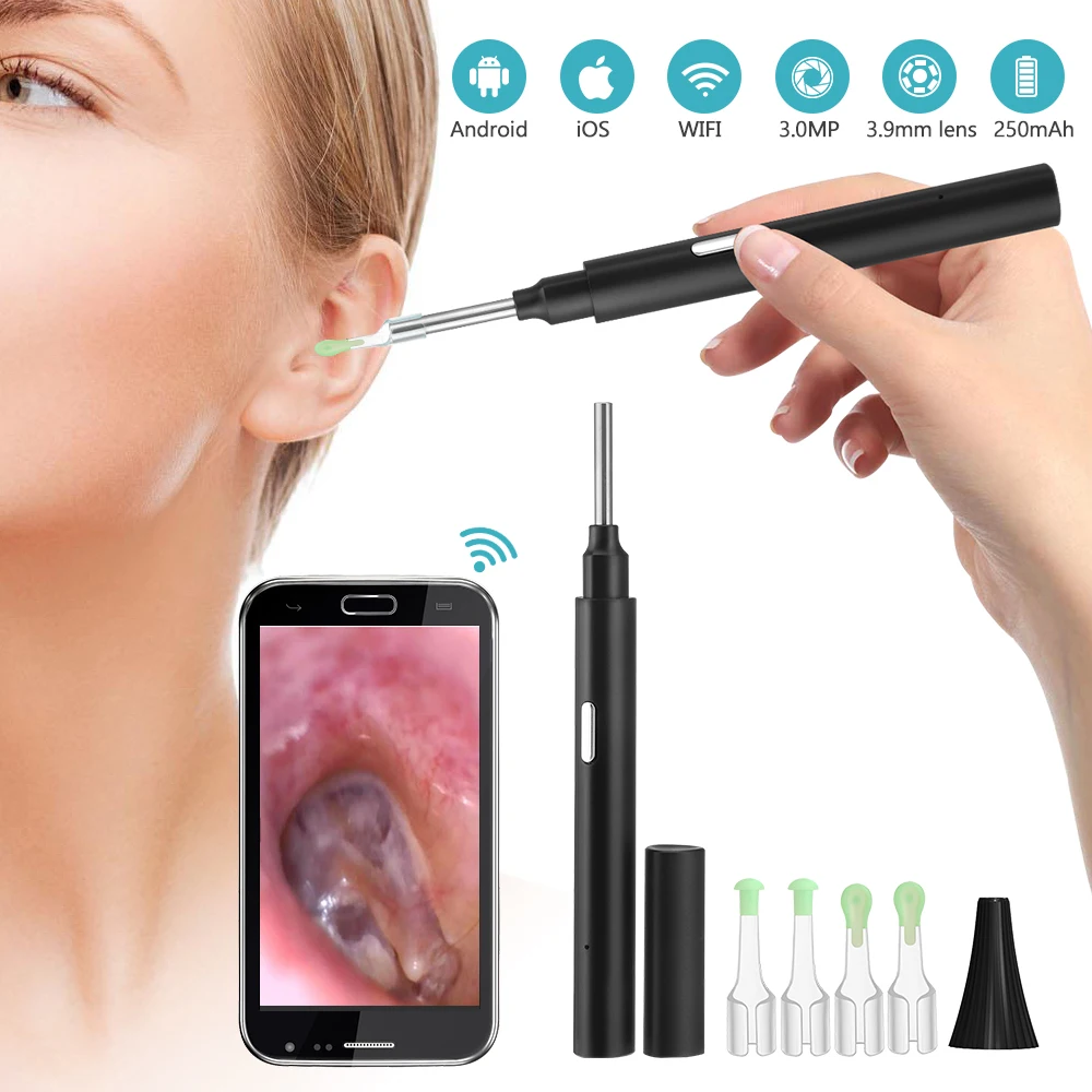 WiFi-Otoscope-3-9mm-Ear-Cleaning-Endoscope-Visual-Wireless-Ear ...