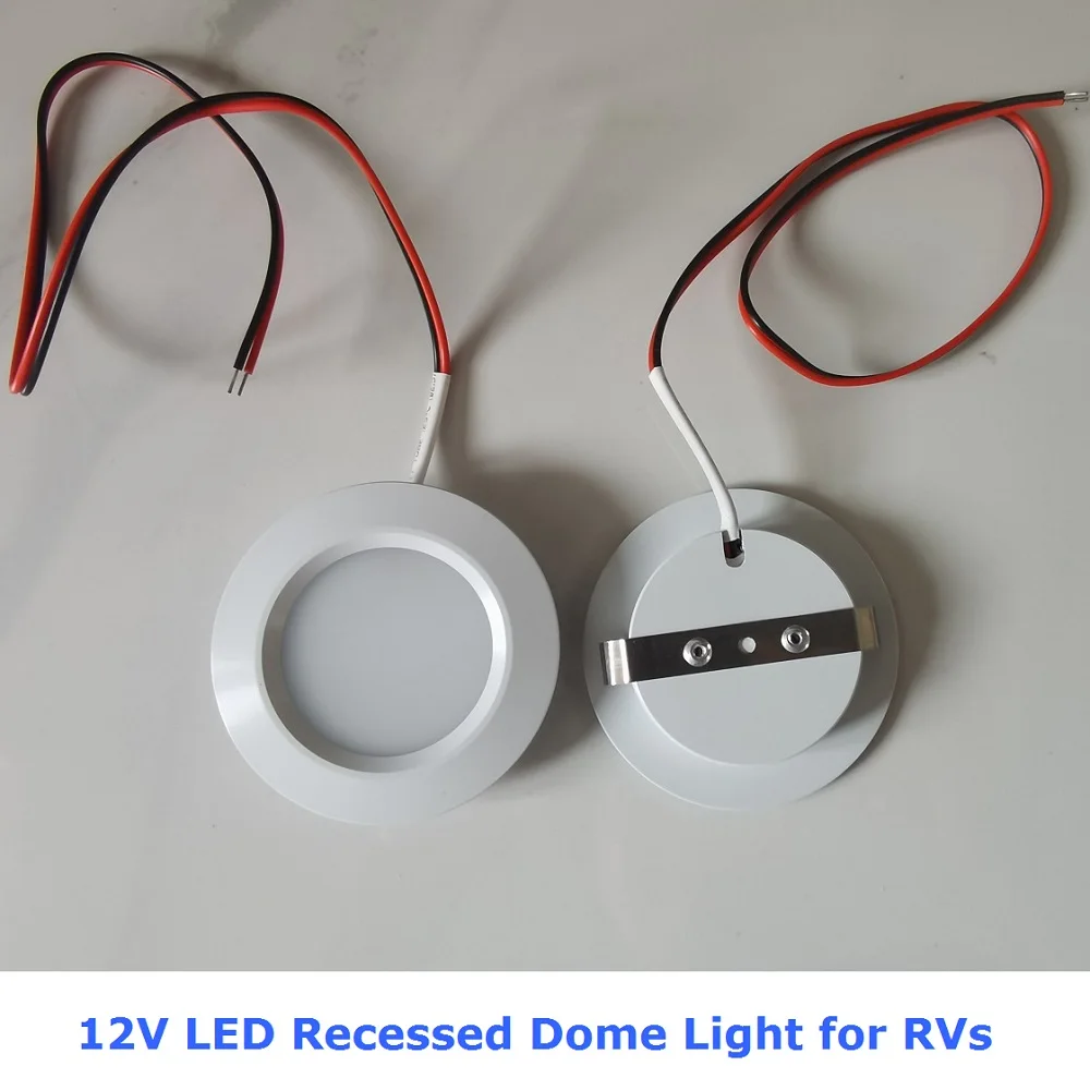 ∅68mm 12V DC LED Recessed Dome Light Interior Ceiling Lamp for RVs ...