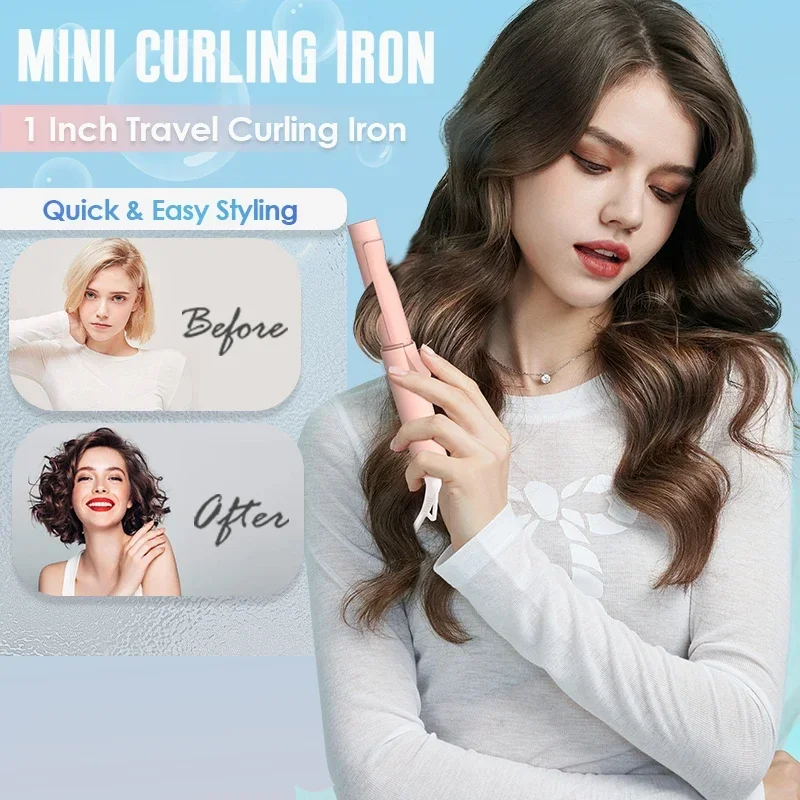 NOVUS Curling Iron for Short Hair Mini Ceramic Travel Hair Curler Wand 160 C Constant Temperature Professional Mini Curler AliExpress 66