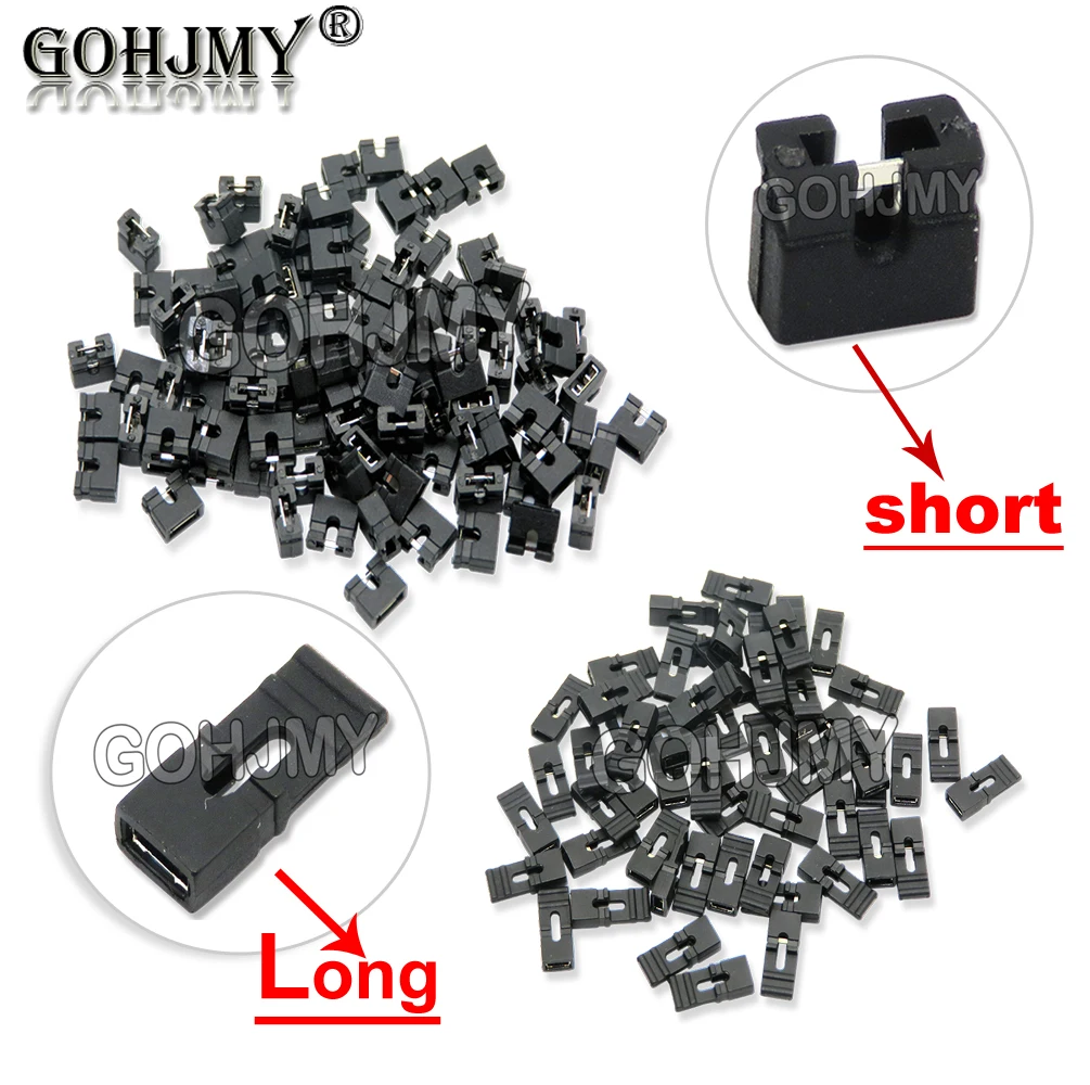 100PCS-2-0mm-jumper-cap-opening-short-long-cap-black-connecting-pin ...