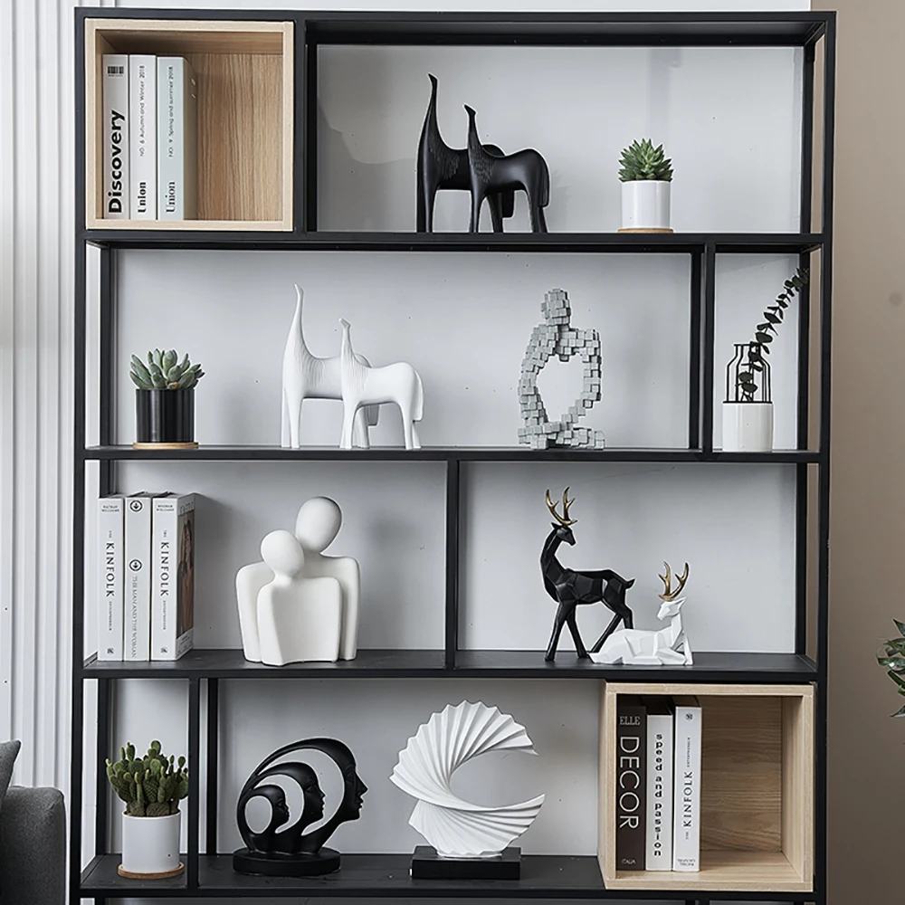 Simple Home Decoration Bookshelf Sculpture Ornament Modern Living Room ...