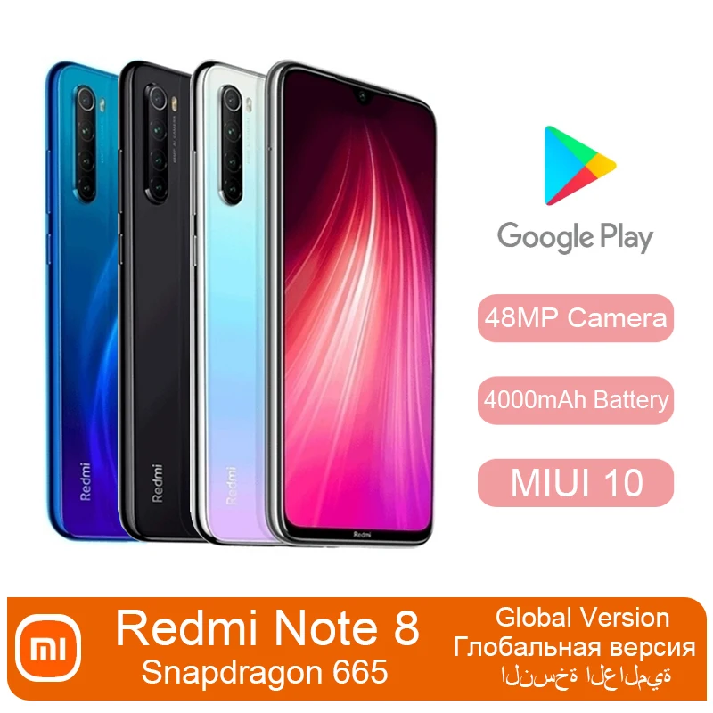 Xiaomi redmi nota 8 original smartphone snapdragon 665 48mp 4000mah ...