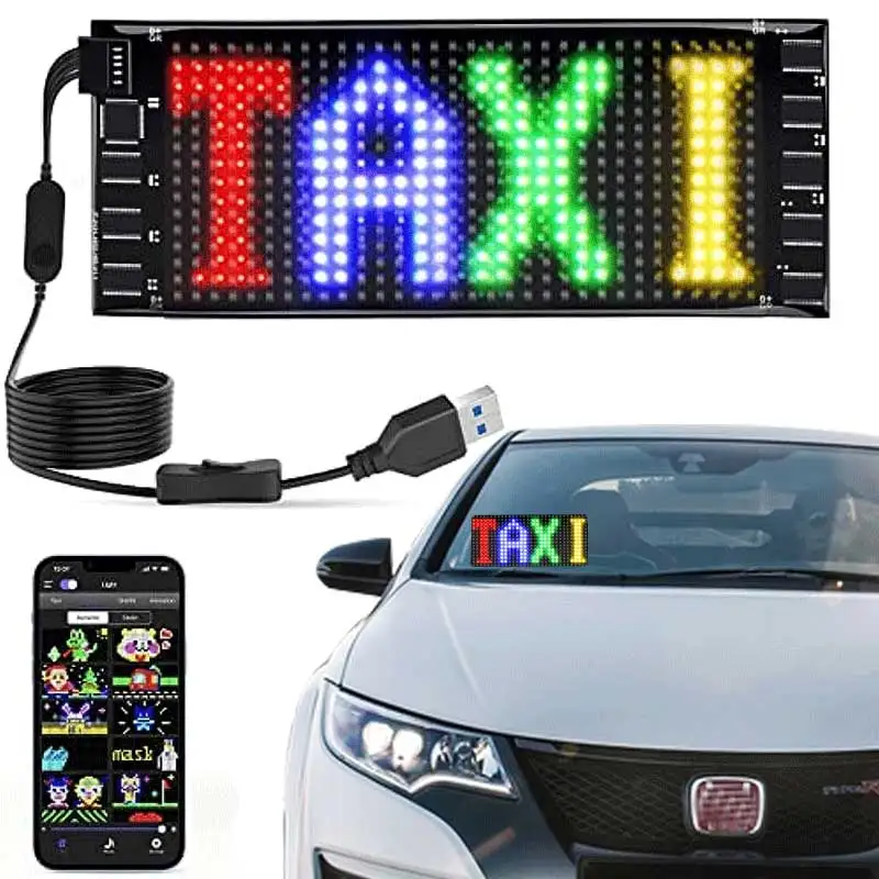 LED-Car-Signs-Digital-Sign-Bluetooth-App-LED-Modules-Control-DIY ...