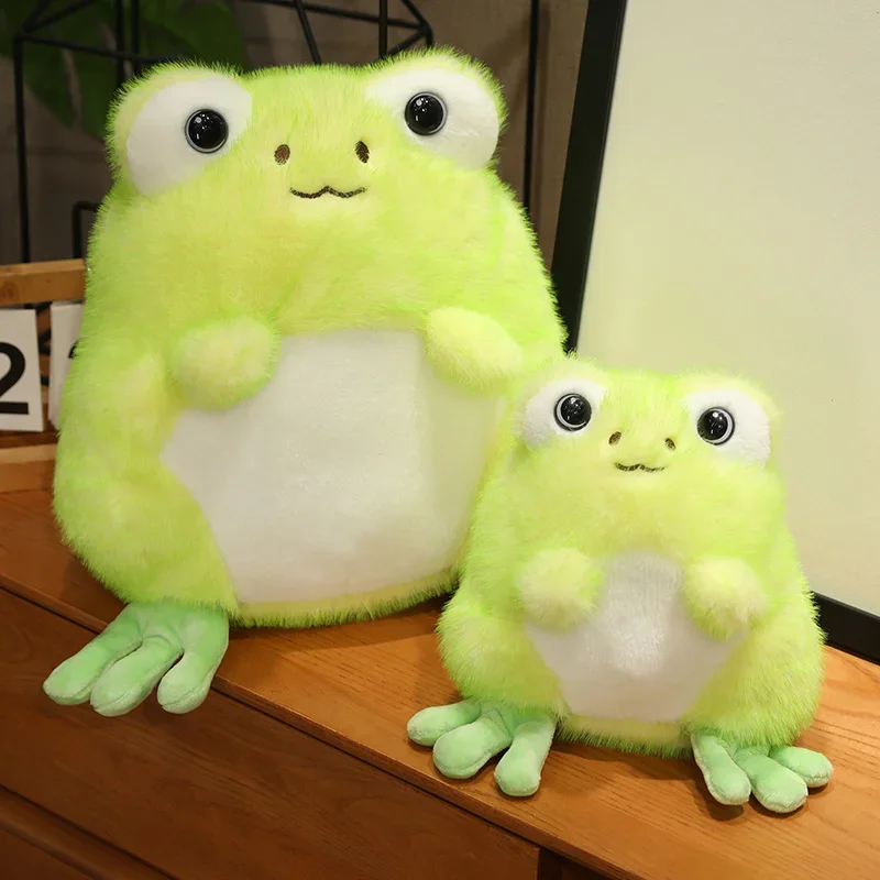 Cartoon-pelzigen-Frosch-Pl-sch-tier-Pl-sch-tier-niedlichen-gro-en-Augen ...