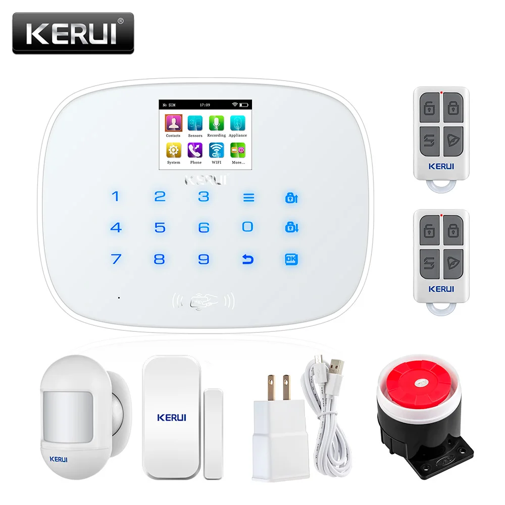 KERUI-W193-Home-Security-Alarm-System-GSM-WIFI-Connection-Mobile ...