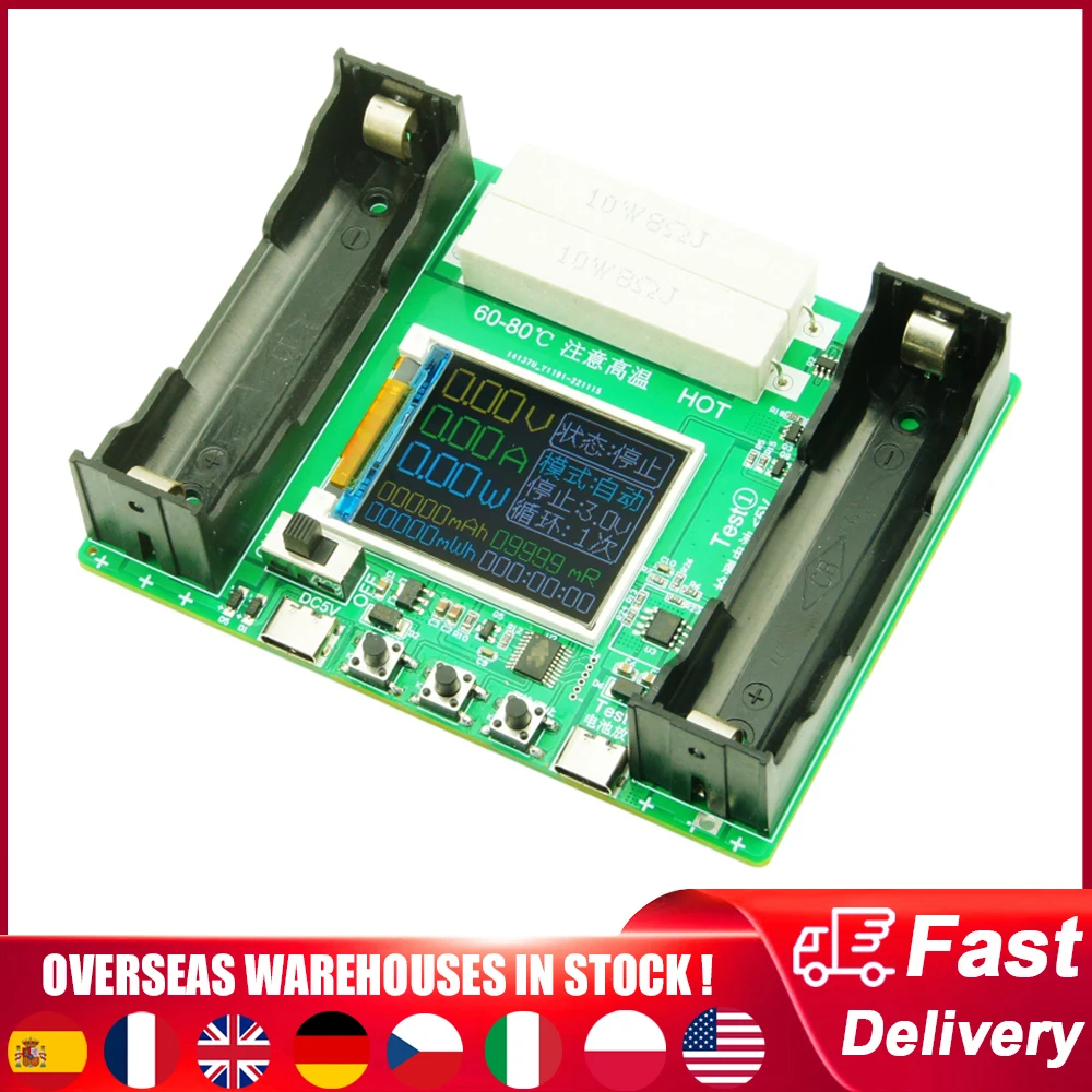 18650 Lithium Battery Capacity Tester MAh MWh Capacity Division ...