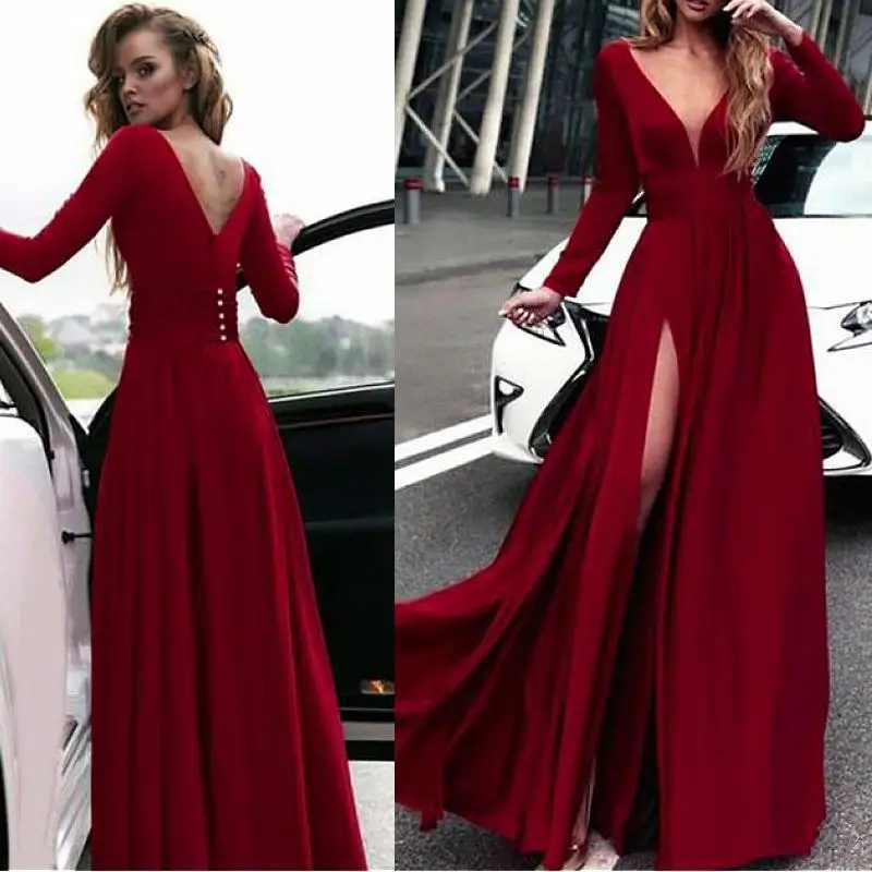 Dark Red Prom Dresses