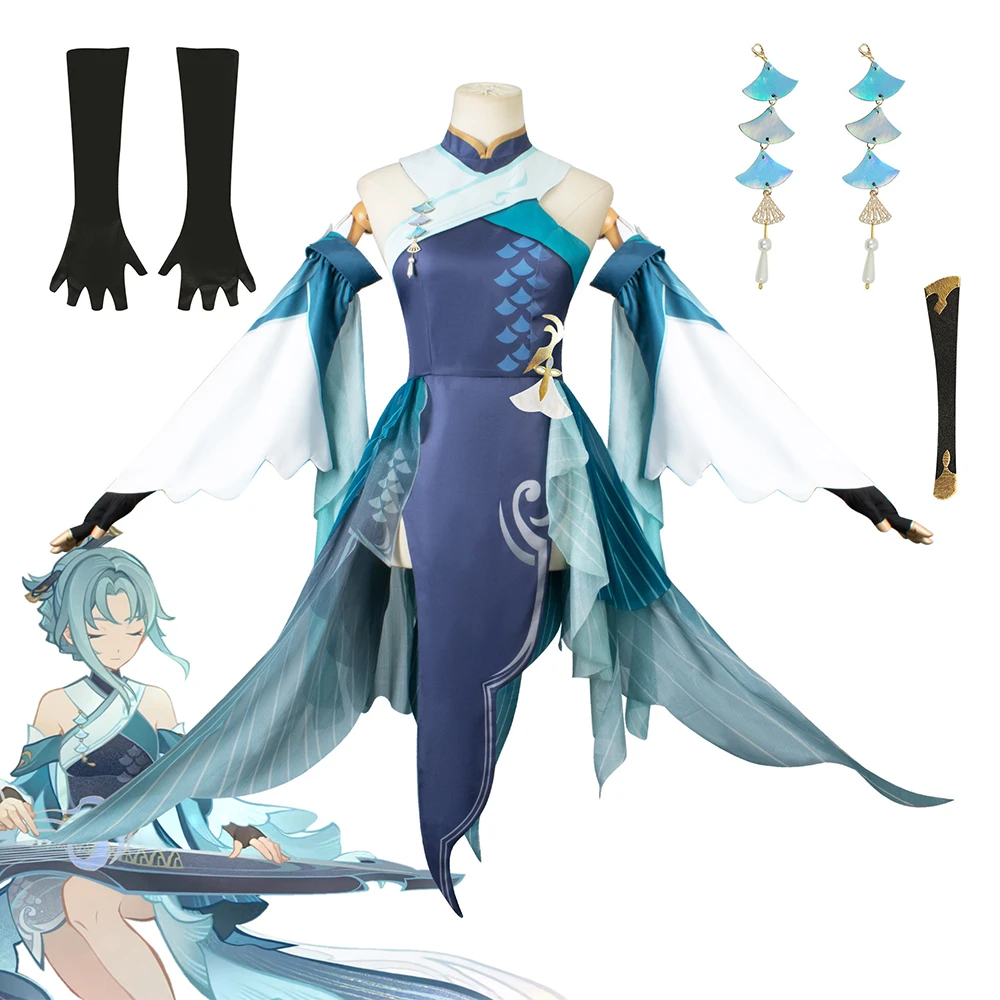 Game Genshin Impact Haagentus Cosplay Costume Dress Anime Woman Skirt ...