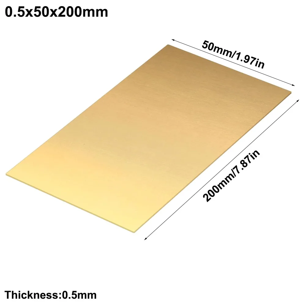 New Copper Brass Plate Sheet 0.5mm 0.8mm 1mm Multiple Sizes Brass Plate ...