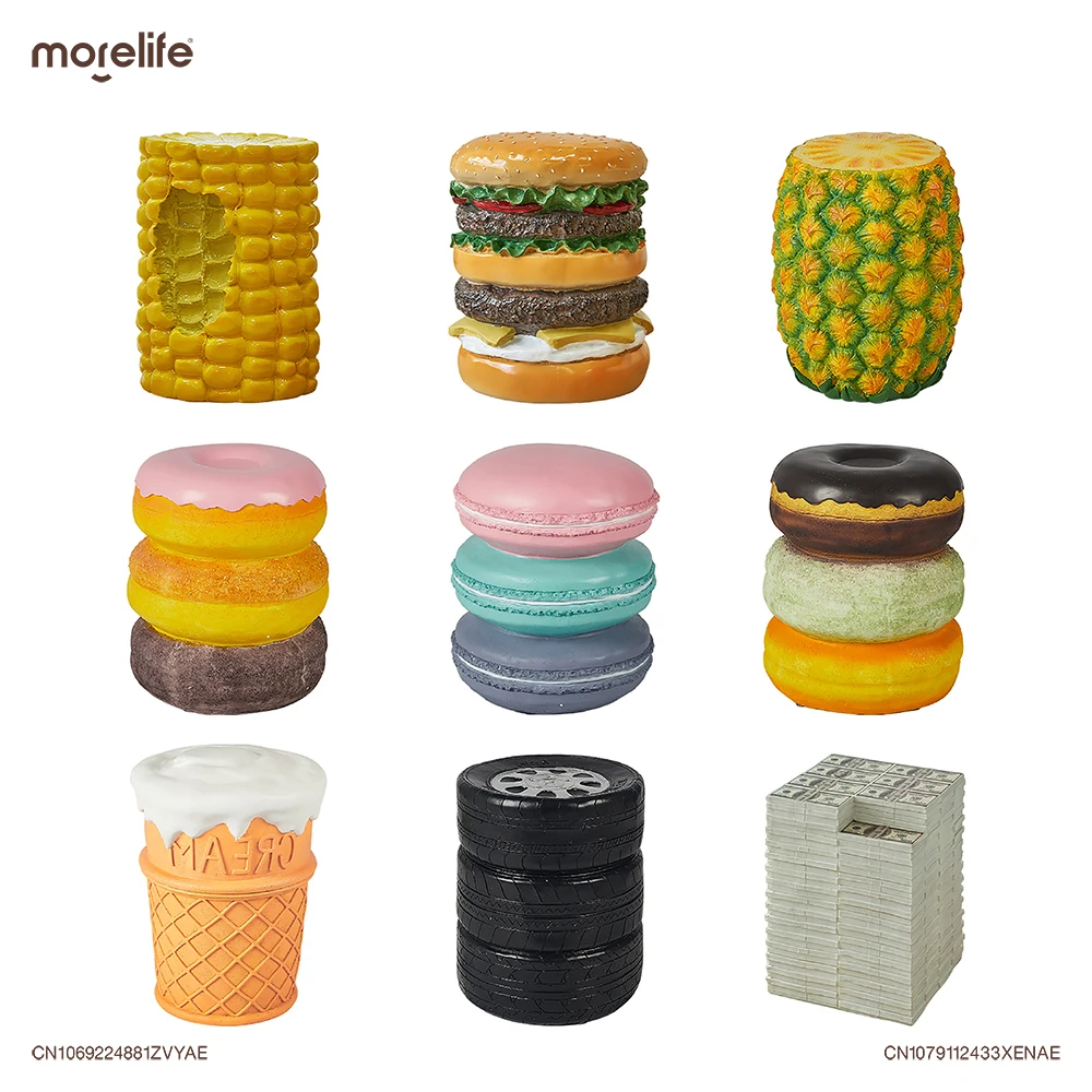 Creative-Stools-Shoe-Changing-Stool-Hamburger-corn-biscuit-pineapple ...