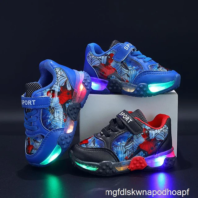 Spiderman Mask LED Glowing Superhero Halloween Light Spider Man Mask ...