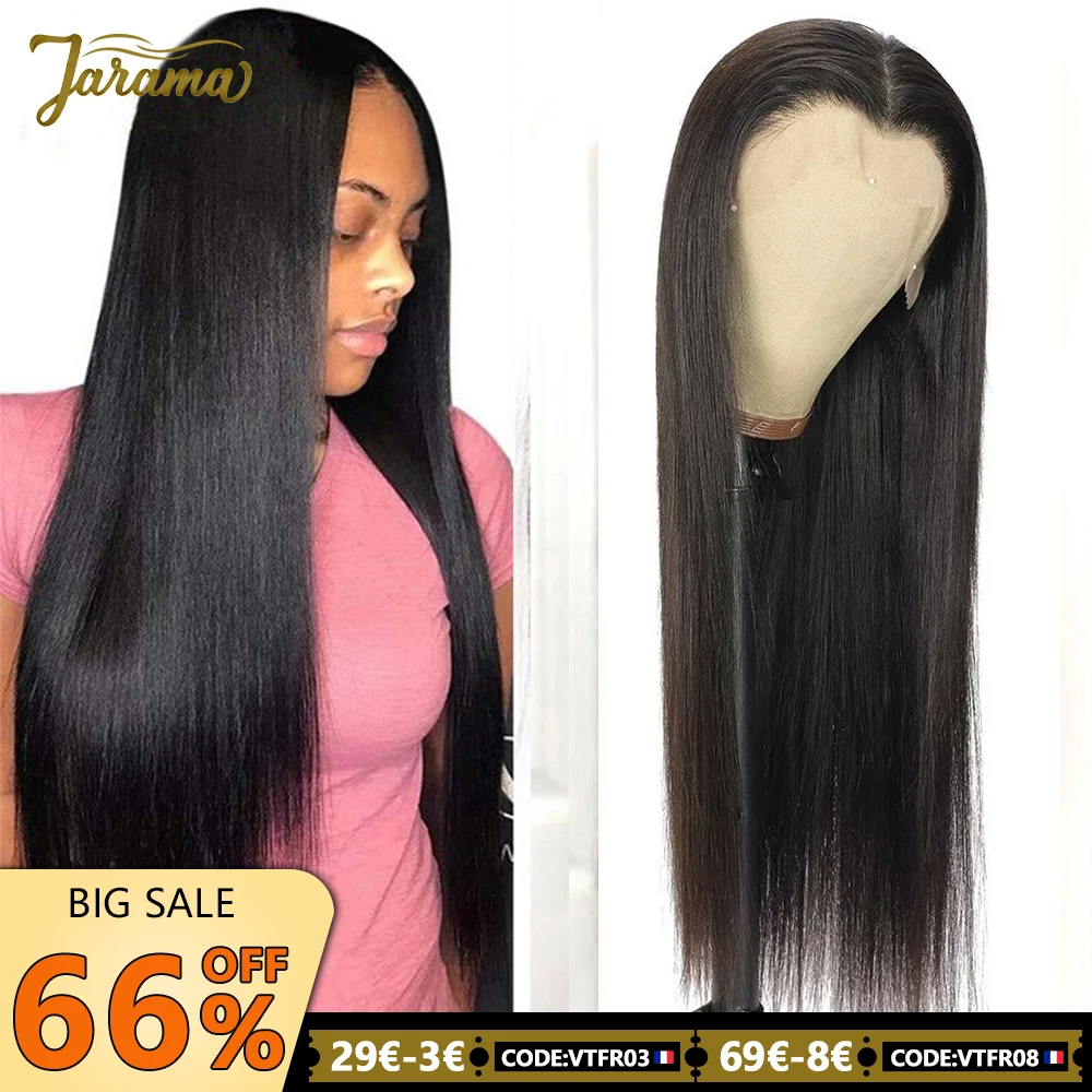 Perruque-Cheveux-Humains-Br-siliens-Solde-Lisse-13x4-Perruque-Lace-Front-Cheveux-Humain-24-26 ...