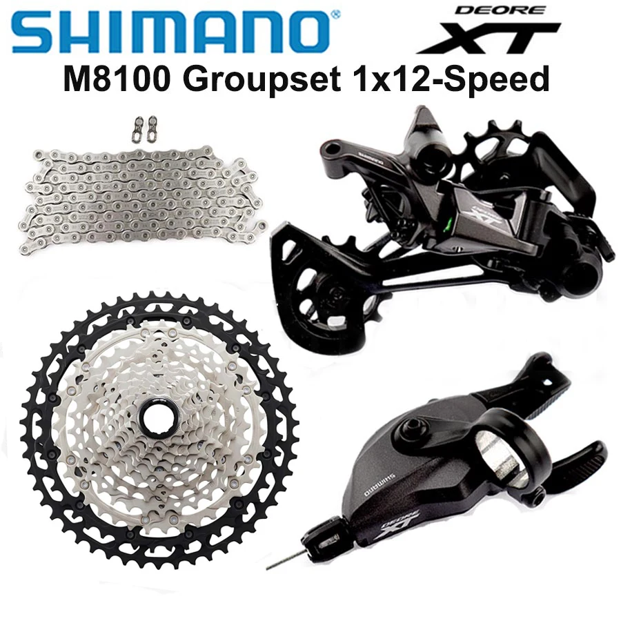 Shimano DEORE XT M8100 12 Speed Groupset 12s MTB Bike Groupset m8100 Shifter Rear Derailleur ...