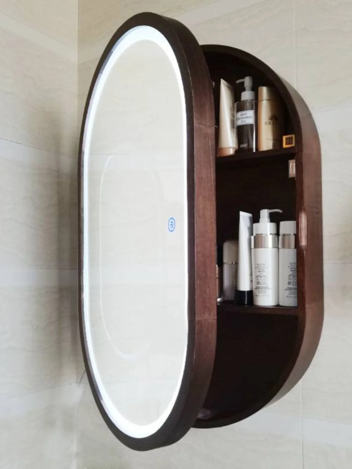 Oval shaving cabinet store
