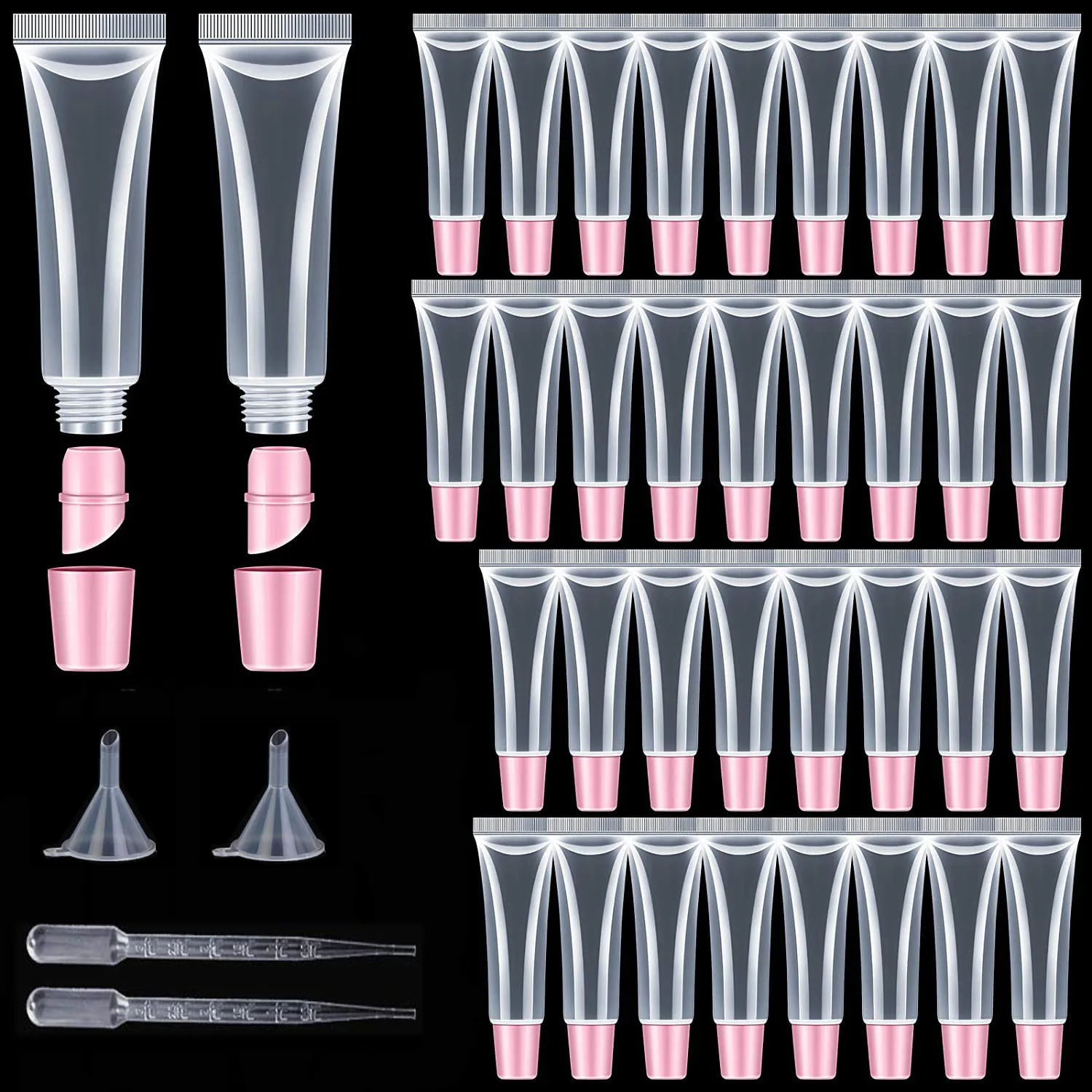50PCS-15ML-Lip-Gloss-Tubes-Containers-Empty-Lipgloss-Tube-Lip-Balm ...