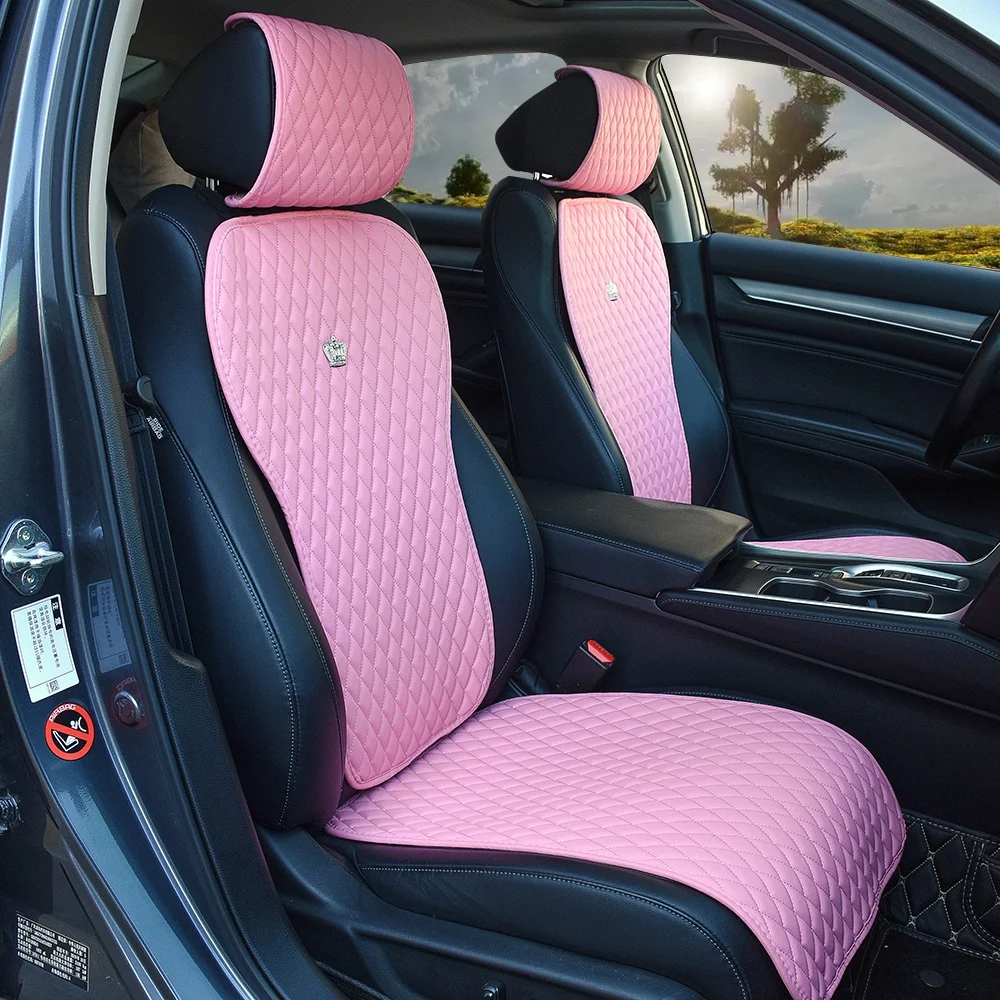 Pink Leather Seat Covers