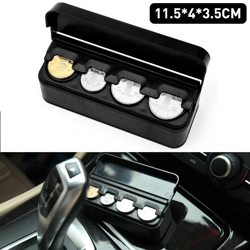 Black Plastic Pocket Car Euro Coin Case Money Container Organizer ...