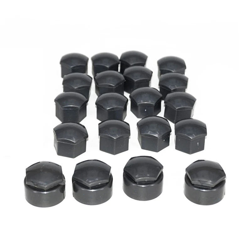 16Pcs 17mm Wheel Lug Nut Center Cover Caps + 4Pcs 25mm Circle Bolt ...