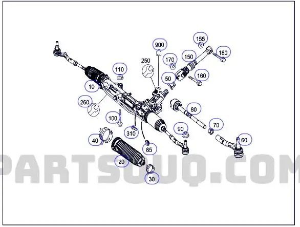 New Auto Power Steering Gear Box For MERCEDES BENZ GLK 350 4MATIC ...