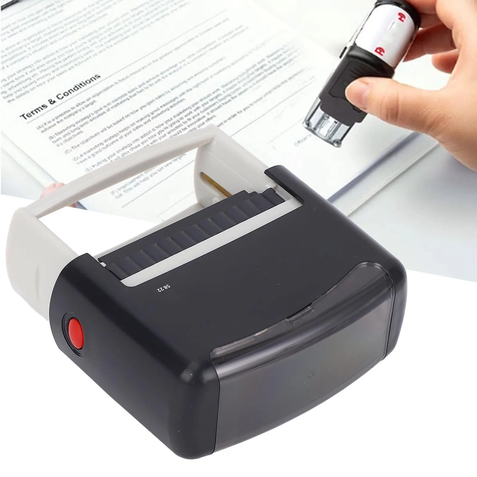 Self Inking Stamper Letter Number Symbol Refillable Automatic Press ...