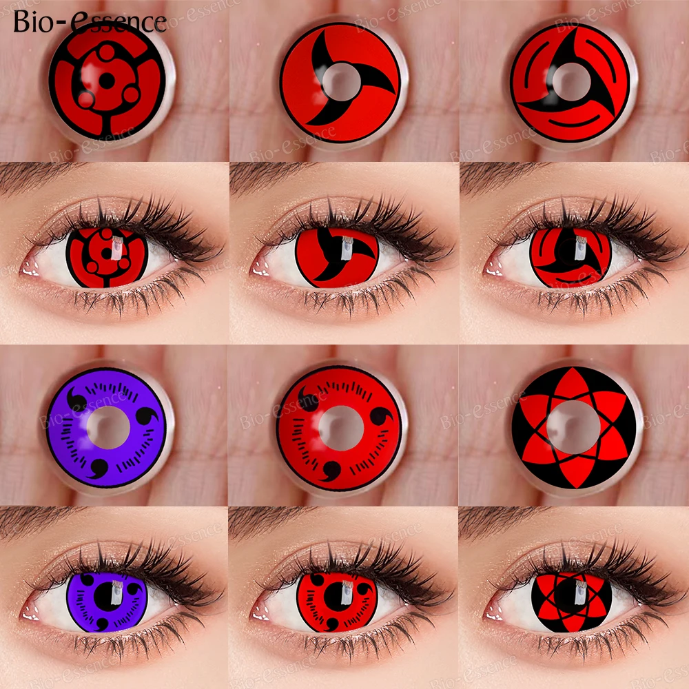 Bio-Essence-1-Paar-Sharingan-Contactlenzen-Voor-Ogen-Cosplaylenzen ...