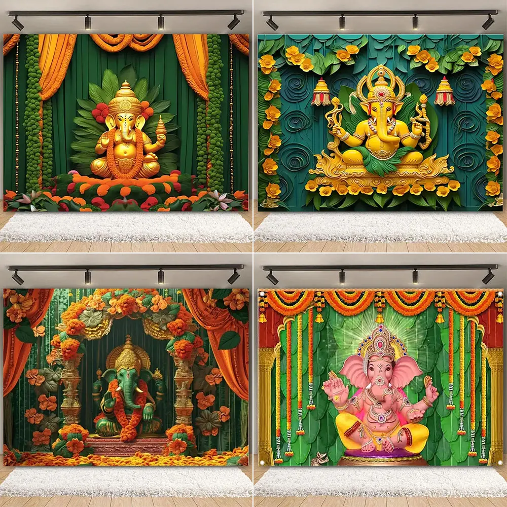 Indian Traditional Backdrop Photo Festival Party Candle Fireworks Mural ...