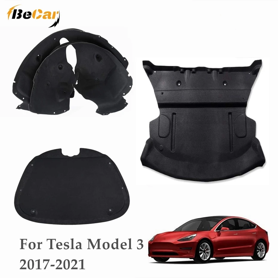 For Tesla Model 3 2017-2021 Front Hood Sound Deadening Pad Rear Trunk ...