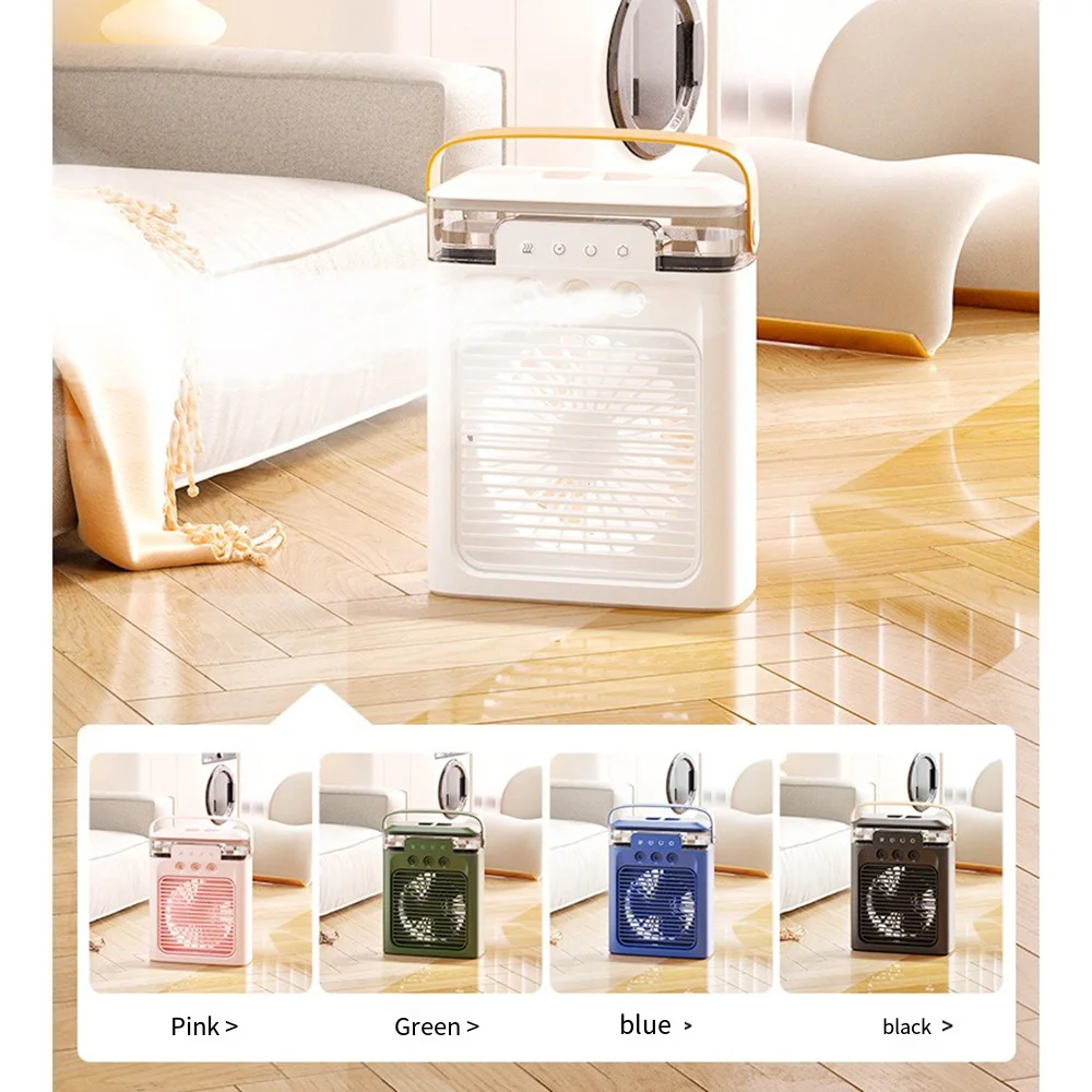 Wireless-Electric-Fan-Portable-Air-Conditioner-Mini-USB-LED-Light-Water ...