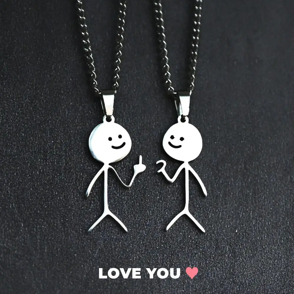 2023-Funny-Middle-Finger-Stickman-Necklace-For-Women-Men-Trend-Titanium ...