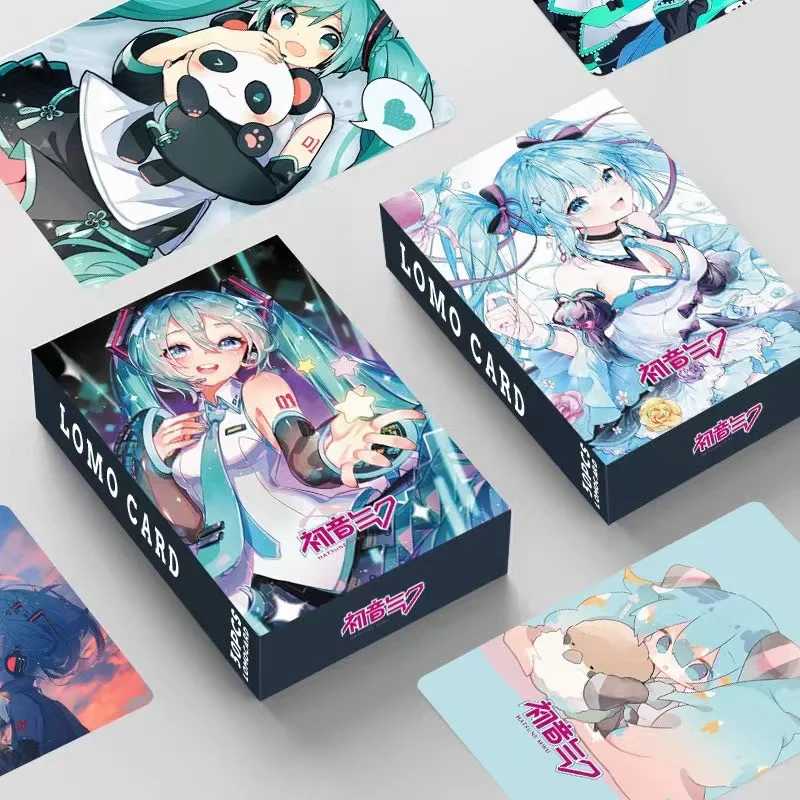Boxed-30pcs-set-Anime-Hatsune-Miku-kawaii-figure-HD-small-card-double ...
