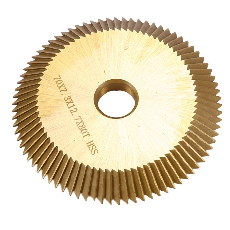1Pc Titanium Coated Key Machine Cutter 70X7.3X12.7Mm 80T Hss Key ...