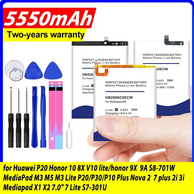 Battery HB486486ECW for Huawei P10 P20lite P30 P40PRO Watch2 LEO B09 S7 ...