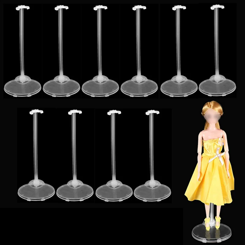 10pcs-set-Transparent-Clear-Dolls-Toy-Stand-Support-for-Barbie-Dolls ...