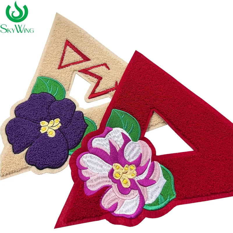 Amazing-DELTA-Triangle-with-African-Violet-Iron-on-Chenille-Delta-Sigma ...