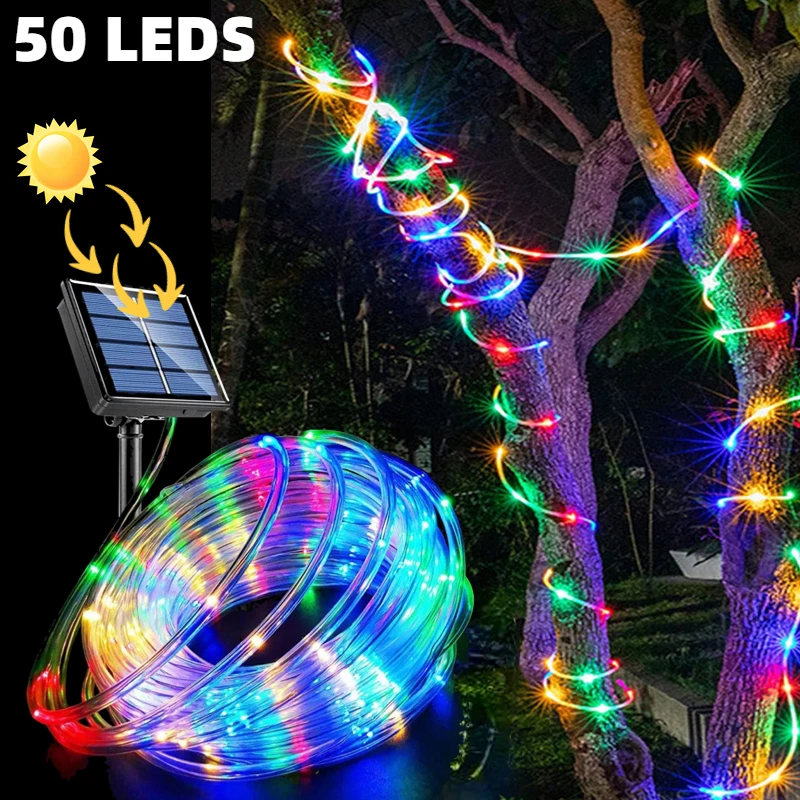 Outdoor-Solar-String-Light-Solar-Rope-Strip-Light-LED-Fairy-Garland-8 ...