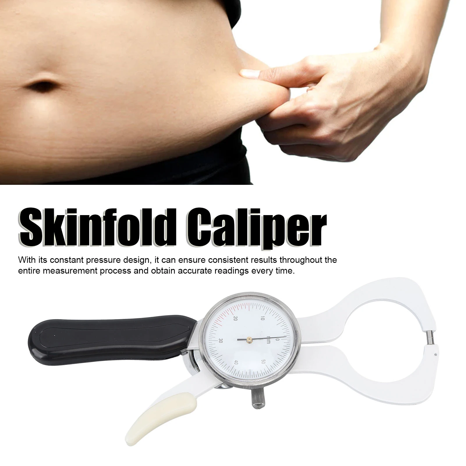 Skinfold Body Fat Caliper Measuring Tool Body Fat Caliper Tester for ...