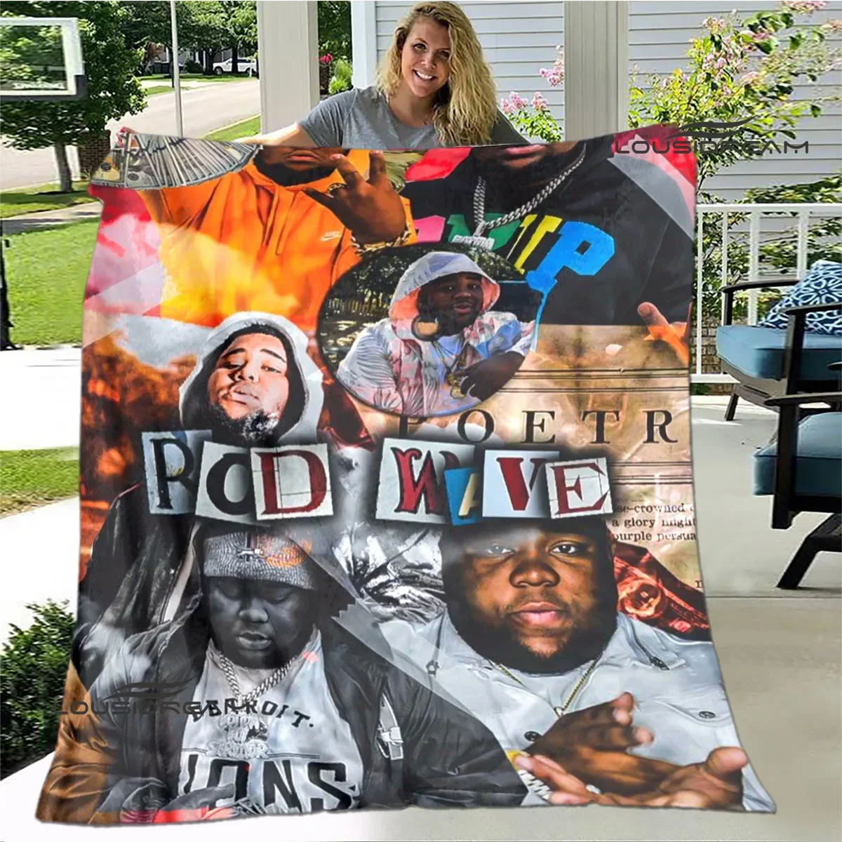 Rapper-rod-wave-printed-blanket-Warm-Flannel-Blankets-Soft-and-Comfortable-blanket-Home-Travel ...
