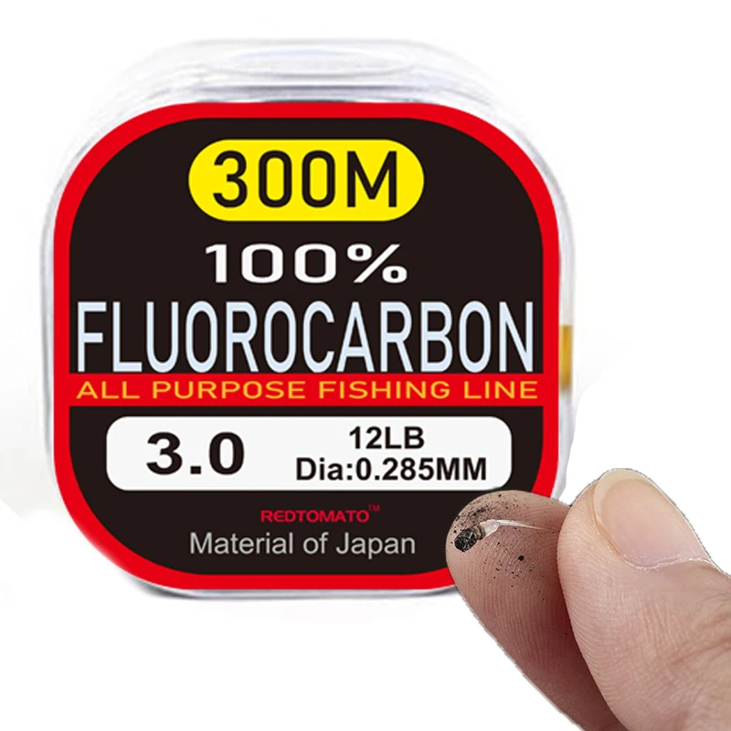 300M/984FT 100% Fluorocarbon Fishing Line Transparent Carbon Fiber Leader Line Fishing Line ...