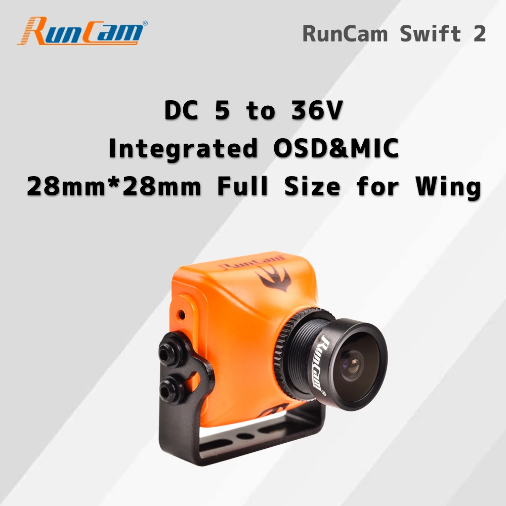 RunCam-Swift-2-FPV-Camera-Integrated-OSD-MIC-600TVL-DC-5-36V-WDR-NTSC ...