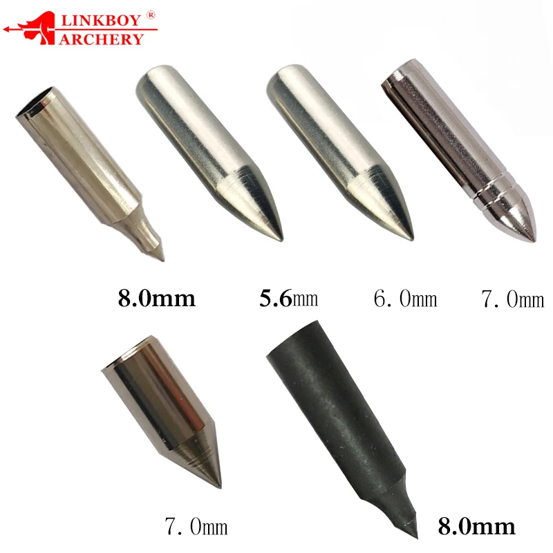 12pcs Linkboy Archery Arrow Target Point Tips OD5.6 8.0mm for Arrow ...
