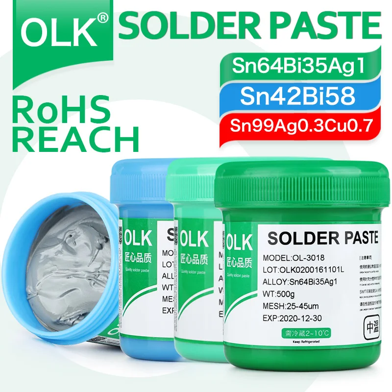 Olk 500g Lead-free Silver Solder Paste Low Medium And High Temperature ...