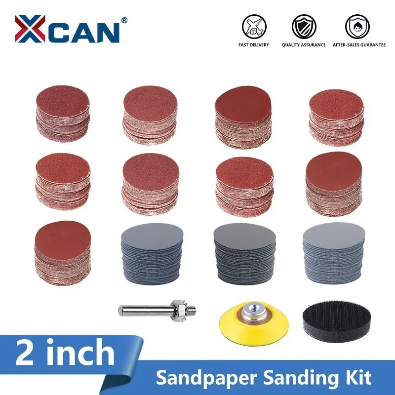 XCAN Abrasive Tools 2 inch Sanding Disc 203pcs 80-3000 Grit with Stiky ...