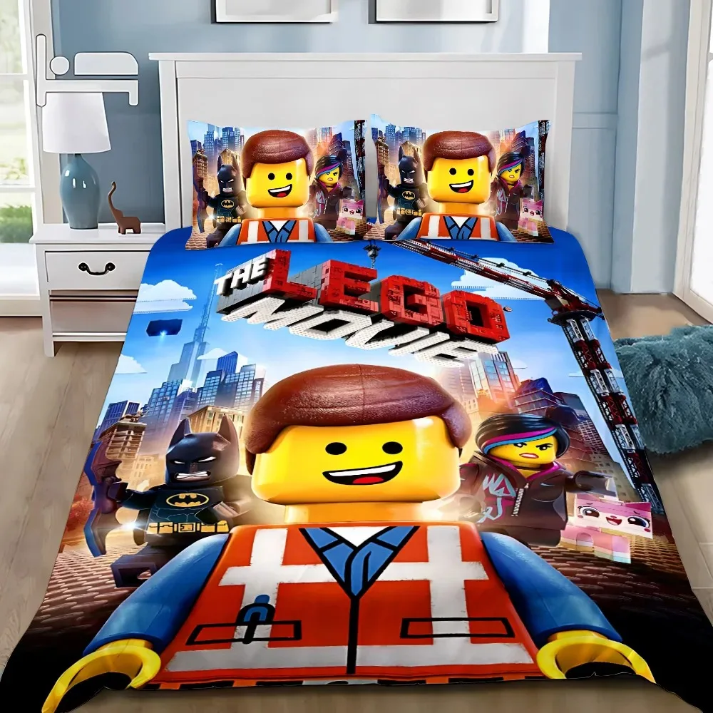 Toy L-LEGOS Duvet Cover Pillowcase Bedding Set Adult Boy Girl Bedroom ...