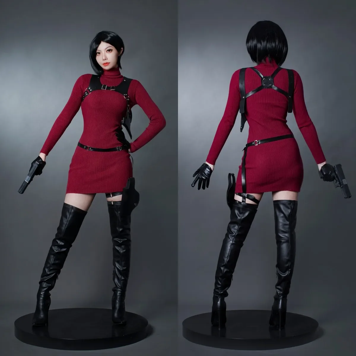 Disfraz-Remake-Ada-Wong-para-Cosplay-vestido-de-Ada-Wong-roja-traje-Con ...
