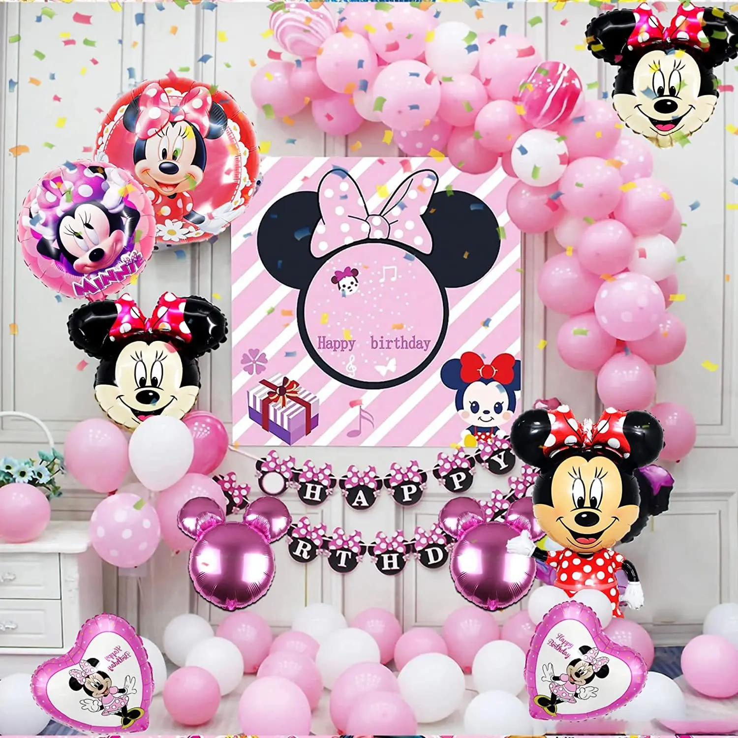 Baby Minnie Mouse Balloon Decorations