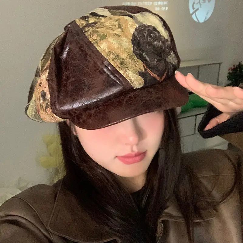 Boina-con-orejas-para-mujer-gorro-vers-til-con-personalidad-estilo ...