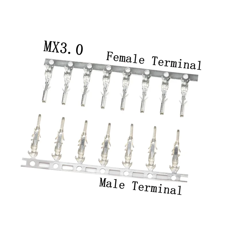 100Pcs MX3.0 Female Male Terminal Micro-Fit 3.0mm Connector Female Terminal Pins 43030-0001 ...